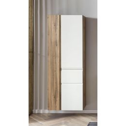 Seitenschrank Welltime, B:65cm H:180cm T:35cm, wei&szlig;, MDF, Schr&auml;nke, "S&ouml;lden"