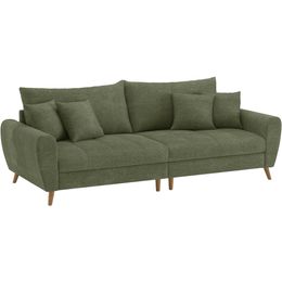 Big-Sofa MR. COUCH, B:260cm H:71cm T:108cm, grün, Stripes (92% Polyester / 8% Nylon), Sofas, "Blackburn II", Wahlweise mit Kaltschaumpolsterung bis