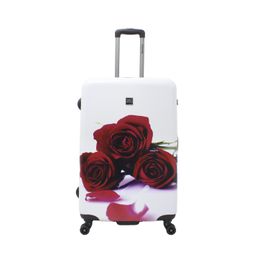 Saxoline Damen Koffer "Roses", wei&szlig;, Koffer, mit Doppel-Spinner-R&auml;dern