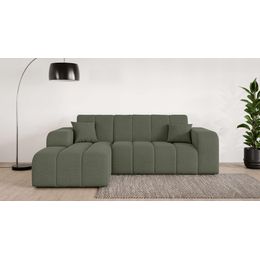 Ecksofa Inosign, B:248cm H:83,5cm T:165,5cm, grün, 94% Polyester, 6% Nylon, Wohnzimmer, Sofas, "CASSY L-Form, Schlafsofa mit Bettkasten, Maße B/T/H: