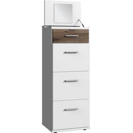 Hochkommode wimex, B:46cm H:121cm T:40cm, weiß, Sideboards, "Joker", Schminkschrank Schminkkommode mit 4 Schubladen
