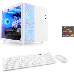 CSL PC "Cube V24189", Microsoft Windows 11 Home (64 Bit), 32 GB RAM 1.000 GB SSD, wei&szlig;, Desktop-PCs