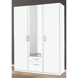 Kleiderschrank Priess, B:140cm H:193cm T:54cm, wei&szlig;, Holzwerkstoff, Schlafzimmer, Schr&auml;nke, "Bilbao", T&uuml;ranschlag links oder rechts