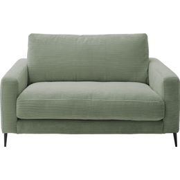 1,5-Sitzer Inosign, B:152cm H:84cm T:105cm, grün, 88% Polyester, 12% Polyacryl, Sofas, "Downtown B/T/H: 152/105/84 cm", weicher Sitzkomfort, Cord,