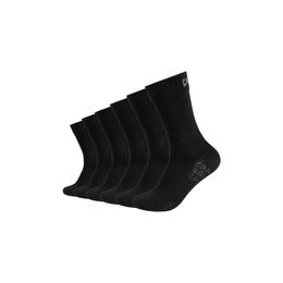 CAMP DAVID Damen Socken "Socken 6er Pack", Gr. 43, schwarz, 80% Baumwolle, 18% Polyamid, 2% Elasthan, uni, Socken