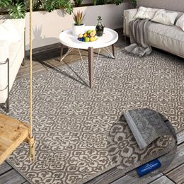 Villeroy & Boch Outdoorteppich VILLEROY & BOCH, B:160cm H:4mm L:230cm, braun, Polyester, Teppiche, "Julie", In-& Outdoor, Flachgewebe, wetterfest, Terrasse, Balkon,