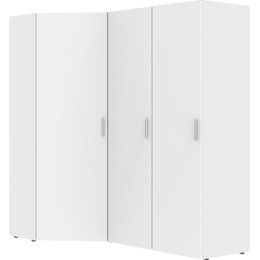 Schranksystem wimex, H:185cm T:54cm, wei&szlig;, Spanplatte, Schlafzimmer, Schr&auml;nke, "M&uuml;nster", Mehrzweckschrank, Individuelle Eckl&ouml;sung