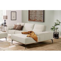 Ecksofa W.Schillig, B:319cm H:88cm T:178cm, weiß, Longlife Xtra-Leder Z73: Naturwalkleder der Luxusklasse aus den erlesensten Rohhäuten. Hautstärke