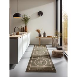 Teppich NORTHRUGS, B:80cm H:8mm L:240cm, gr&uuml;n, Polypropylen, Wohnzimmer, Teppiche, "Guzara", Orient Optik, L&auml;ufer, strapazierf&auml;hig, pflegeleicht,