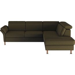 Ecksofa Home Affaire, B:259cm H:85cm T:227cm, grün, 100% Polyester, Wohnzimmer, Sofas, "Calypso L-Form", mit Relaxfunktion motorisch im Sofa 2,5-