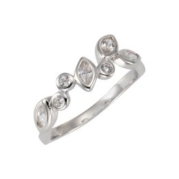 ZEEme Damen Fingerring "925/- Sterling Silber rhod. Zirkonia", 060 (19,1), Silber 925 (Sterlingsilber), weiß, Silber 925 (Sterlingsilber), Fingerringe