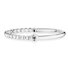 CAI CAÏ Damen Fingerring "925/- Sterling Silber rhodiniert Zirkonia", 060 (19,1), Silber 925 (Sterlingsilber), weiß, Silber 925 (Sterlingsilber),