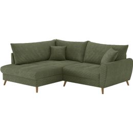 Ecksofa MR. COUCH, B:230cm H:71cm T:190cm, gr&uuml;n, Stripes (92% Polyester / 8% Nylon), Wohnzimmer, Sofas, "Blackburn II, L-Form", Mit
