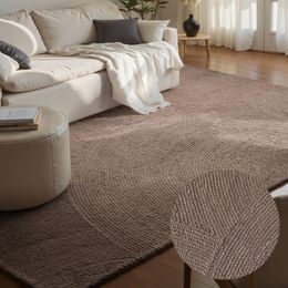 Wollteppich Hanse Home, B:200cm H:18mm L:300cm, grau, Wolle, Wohnzimmer, Teppiche, "Eleni", Handgetuftet, Wolle, Natur, Wohnzimmer, Schlafzimmer,