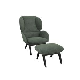 Ohrensessel FLEXLUX, B:78cm H:100cm T:96cm, gr&uuml;n, 85% Polyester/15%Polyamide, Sessel, "Adria Designsessel, Loungesessel", Stil & Komfort, organische