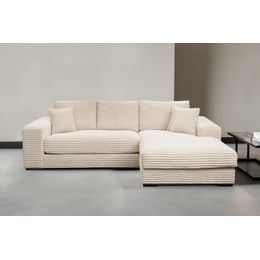Ecksofa WERK2, B:286cm H:84cm T:184cm, weiß, 100% Polyester, Wohnzimmer, Sofas, "Eden modern und zeitlos, geschmackvolles Sofa, Breite 286cm,