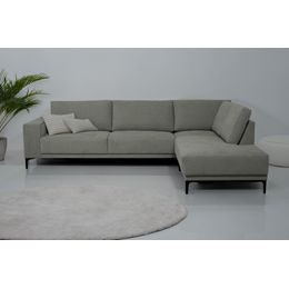 Ecksofa OTTO HOME, B:289cm H:85cm T:210cm, grün, 90% PES, 10% NY, Wohnzimmer, Sofas, "Xander, L-Form", Breite 289 cm, Webstoff, Soft-Touch Chenille,