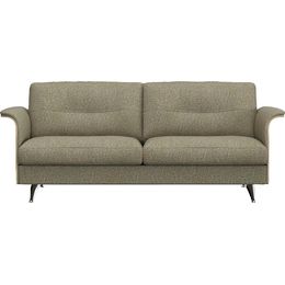 2,5-Sitzer FLEXLUX, B:191cm H:81cm T:91cm, grün, 100% Polyester, Sofas, "Glow Sofa, Couch", Premium-Sitz: Kaltschaum & Federkern, Arml. geölte Eiche,