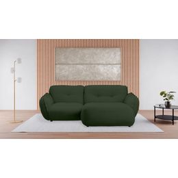 Ecksofa BETYPE, B:269cm H:87cm T:184cm, grün, 100% Polyester, Wohnzimmer, Sofas, "Be Fluffy", Softes Sitzgefühl, moderne Kedernaht, hochwertiger Bezug