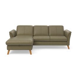 Sit & More Ecksofa SIT & MORE, B:245cm H:91cm T:178cm, grün, 100% Polyester, Wohnzimmer, Sofas, "Romero L-Form", wahlweise mit oder ohne Relax-Funktion,