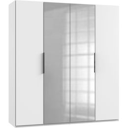 Kleiderschrank wimex, B:200cm H:216cm T:58cm, weiß, Schlafzimmer, Schränke, "Level by fresh to go", mit Spiegeltüren