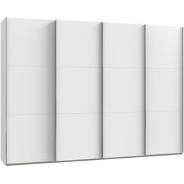 Schwebet&uuml;renschrank wimex, B:300cm H:216cm T:65cm, wei&szlig;, Schr&auml;nke, "Level by fresh to go", mit Synchron&ouml;ffnung