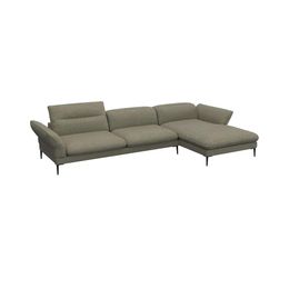 Ecksofa FLEXLUX, B:340cm H:88cm T:182cm, gr&uuml;n, 62% Polyester, 17% Cotton, 14% Viscose, 7% Linen, Wohnzimmer, Sofas, "Salino, Funktionssofa mit