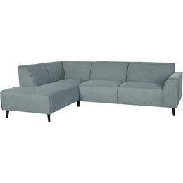 Ecksofa DOMO collection, B:263cm H:81cm T:191cm, grün, Wohnzimmer, Sofas, "Amora, bequem und zeitlos, L-Form", mit Federkern für mehr Sitzkomfort