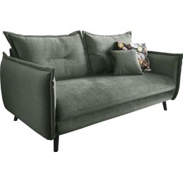 3-Sitzer Inosign, B:183cm H:97cm T:110cm, grün, 100% Polyester;Wendekissen: 100% Polyester, Sofas, "Lazio", inklusive 1 Stk. Wende- und 1 Stk.