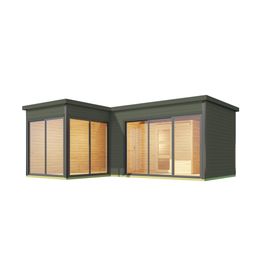 Gartenhaus Nordic Holz, gr&uuml;n, Holz, Gartenh&auml;user, "DOMEO 11"