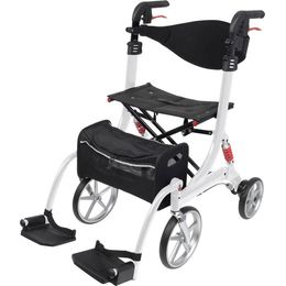 BESCOMEDICAL Rollator "Spring Large Vario", weiß, B:59,5cm H:91,5cm T:81cm, Rollatoren, Größe L (Sitzhöhe 60cm), inkl. Beinstützen