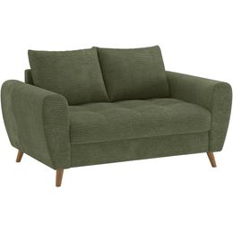 2-Sitzer MR. COUCH, B:160cm H:71cm T:90cm, gr&uuml;n, Stripes (92% Polyester / 8% Nylon), Sofas, "Blackburn II", Wahlweise mit Kaltschaumpolsterung bis