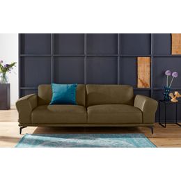 2,5-Sitzer W.Schillig, B:232cm H:78cm T:94cm, grün, Sofas, "montanaa", mit Metallfüßen in Schwarz pulverbeschichtet, Breite 232 cm