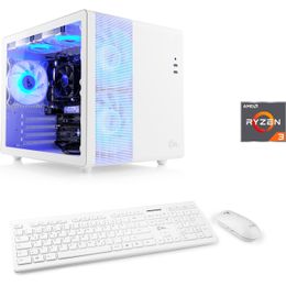CSL PC "Cube V24177", Microsoft Windows 11 Home (64 Bit), 16 GB RAM 500 GB SSD, wei&szlig;, Desktop-PCs