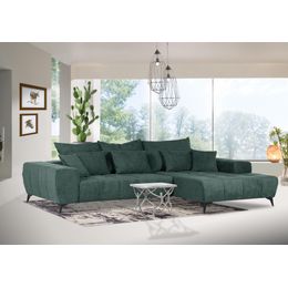 Ecksofa GUTMANN FACTORY, B:300cm H:60cm T:205cm, gr&uuml;n, 95% Polyester 5% Nylon, Wohnzimmer, Sofas