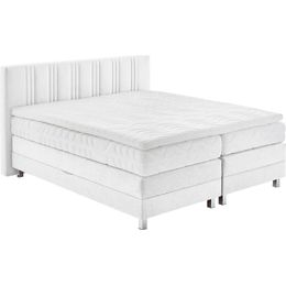 Boxspringbett, B:195cm L:210cm, weiß, Westfalia Schlafkomfort, Bezug: 100% Polyester;Polsterung: 100% Polyester, Komplettbetten, wahlweise mit
