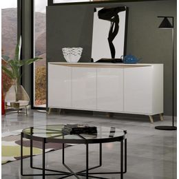 Sideboard Inosign, B:184cm H:86cm T:40cm, weiß, FSC-zertifizierter Holzwerkstoff, Wohnzimmer, Sideboards, "ALADINO", Breite 184 cm, komplett