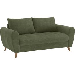 2,5-Sitzer MR. COUCH, B:180cm H:71cm T:90cm, grün, Stripes (92% Polyester / 8% Nylon), Sofas, "Blackburn II", Wahlweise mit Kaltschaumpolsterung bis