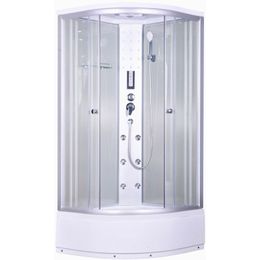 Komplettdusche Sanotechnik, B:90cm H:205cm T:90cm, wei&szlig;, Duschkabinen, "Komplettduschkabine", Ma&szlig;e: 90x90x205cm