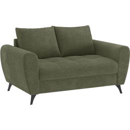 2-Sitzer MR. COUCH, B:160cm H:71cm T:90cm, gr&uuml;n, Stripes (92% Polyester / 8% Nylon), Sofas, "Blackburn II", Wahlweise mit Kaltschaumpolsterung bis