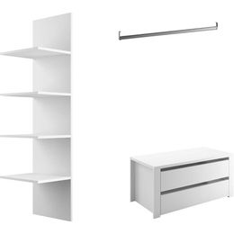 Inneneinteilung Inosign, B:135cm H:193cm T:50cm, wei&szlig;, Holzwerkstoff, Schrankinneneinteiler, "Malmo Wei&szlig;, Zubeh&ouml;r Schwebet&uuml;renschrank, Breite 135 cm,