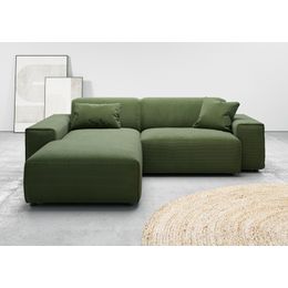 Ecksofa Andas, B:234cm H:71cm T:191cm, grün, 95% Polyester, 5% Nylon, Wohnzimmer, Sofas, "Glimminge L-Form auch in Breitcord, Feincord + Easy