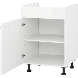 Herdumbauschrank KOCHSTATION, B:60cm H:75cm T:56cm, wei&szlig;, Schr&auml;nke, ""KS-Scafa"", Breite 60 cm, mit T&uuml;r, wahlweise T&uuml;ranschlag rechts oder links
