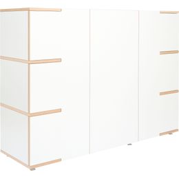 Mehrzweckschrank Tojo, B:150cm H:110cm T:40cm, weiß, MDF, Küche, Schränke, "stau"