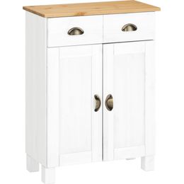 Unterschrank Home Affaire, B:60cm H:80cm T:30cm, wei&szlig;, Massivholz, Badezimmer, Schr&auml;nke, "Oslo"