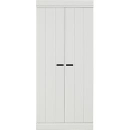 Garderobenschrank Woood, B:77cm H:175cm T:56cm, wei&szlig;, FSC-zertifizierter Holzwerkstoff, Flur, Schr&auml;nke, "Connect", mit zwei T&uuml;ren, aus Kiefer, Breite