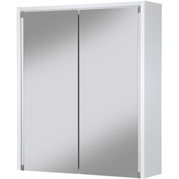 Spiegelschrank Jokey, B:54cm H:63cm T:15cm, weiß, MDF, Badezimmer, Schränke, "Nelma Line", weiß, 54 cm Breite