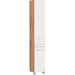 Hochschrank Welltime, B:30cm H:185cm T:35cm, weiß, Badezimmer, Schränke, "Soria"