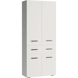 Hochschrank Inosign, B:76cm H:180cm T:35cm, weiß, Spanplatte, Badezimmer, Schränke, "Skara", mit drei variablen Einlegeböden