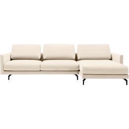 Ecksofa, B:300cm H:91cm T:172cm, weiß, CREATION BY ROLF BENZ, Wohnzimmer, Sofas, "CR.414, Designecksofa, Polsterecke, L-Form", wahlweise aus feinstem